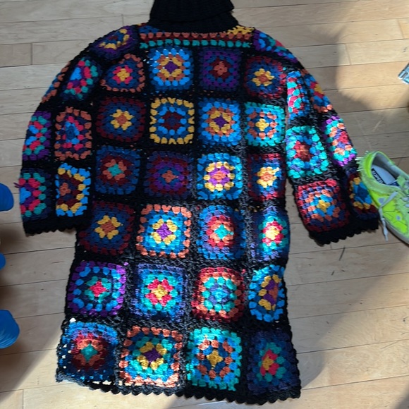 souvenir | Dresses | Souvenir Clubbing Italy Crochet Granny Square Knit ...